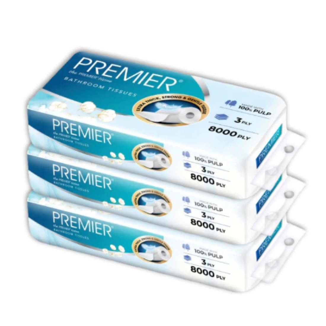 PREMIER 8000PLY TOILET ROLL 3 IN 1