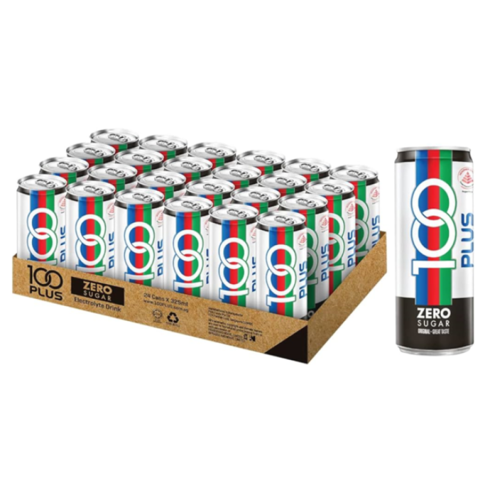 100 PLUS ORIGINAL ZERO SUGAR CAN 325ML*24s