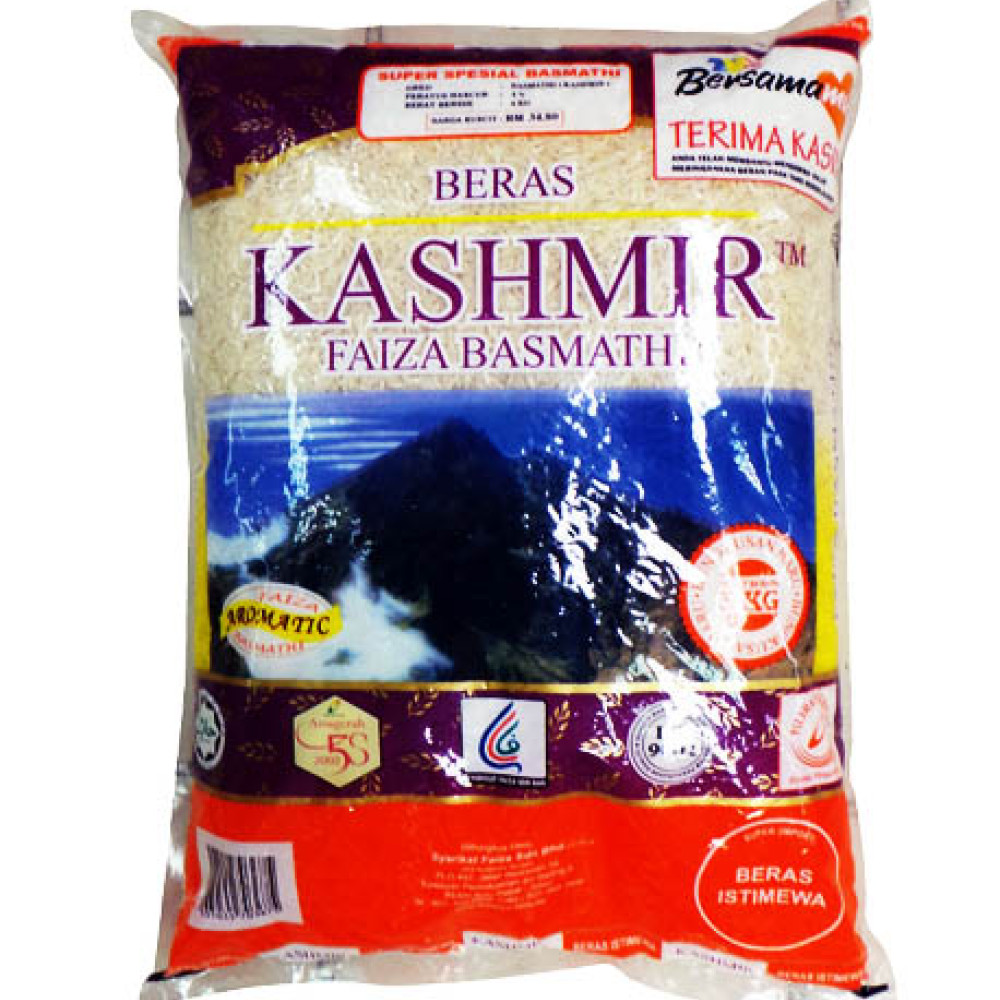 FAIZA KASHMIR BERAS BASMATHI INDIA 5KG